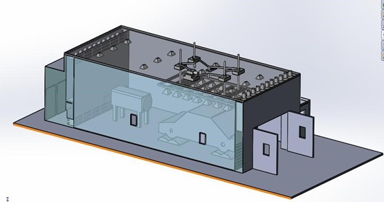 DIN 75220 Electric Vehicle Solar Simulation Test Chamber Halogen Lamp ...