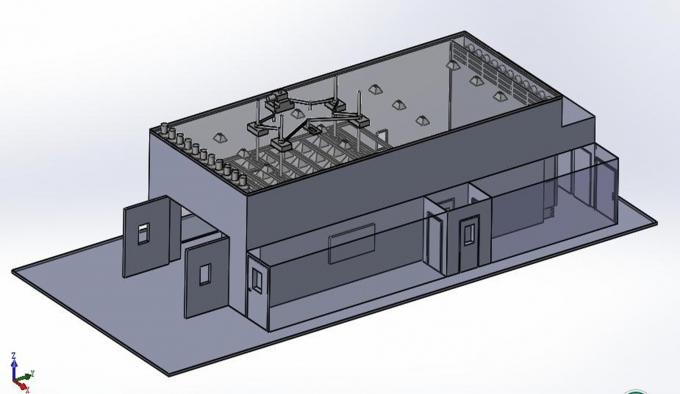DIN 75220 Electric Vehicle Solar Simulation Test Chamber Halogen Lamp ...